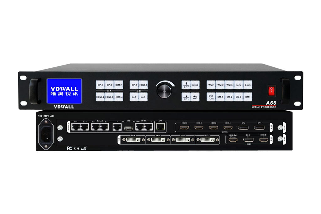 VDWALL A66 4K LED Video Processor With 4 DVI Output LED Video Wall Spl ...